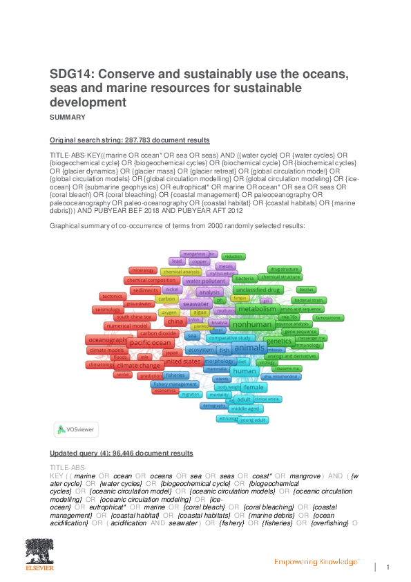 (PDF) SDG14 Conserve and sustainably use the oceans, seas and marine resources for sustainable ...