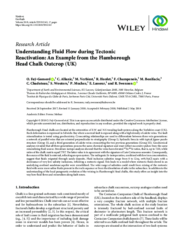 (PDF) Understanding Fluid Flow during Tectonic Reactivation: An Example ...