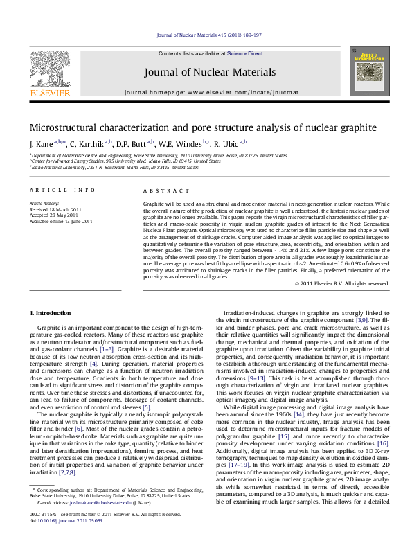 (PDF) Microstructural characterization and pore structure analysis of ...