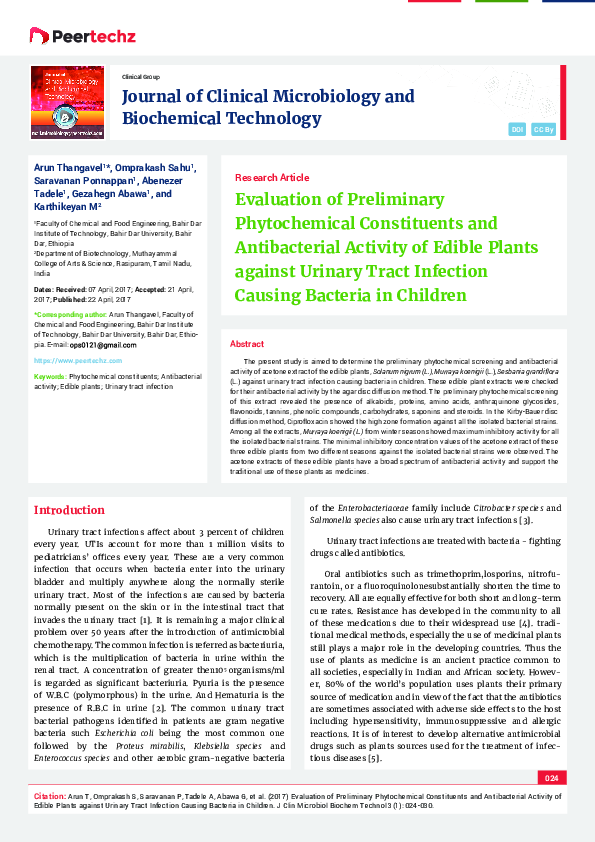 (PDF) Evaluation of Preliminary Phytochemical Constituents and Antibacterial Activity of Edible ...