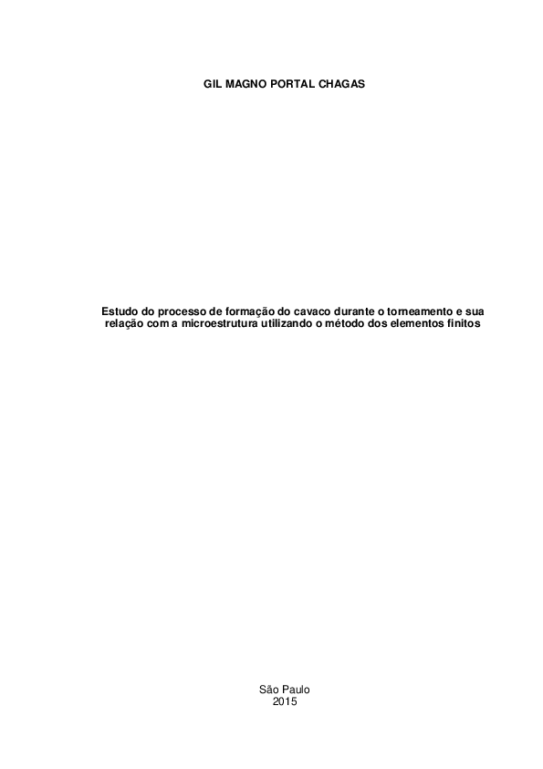 (PDF) Estudo do processo de formação do cavaco durante o torneamento e ...