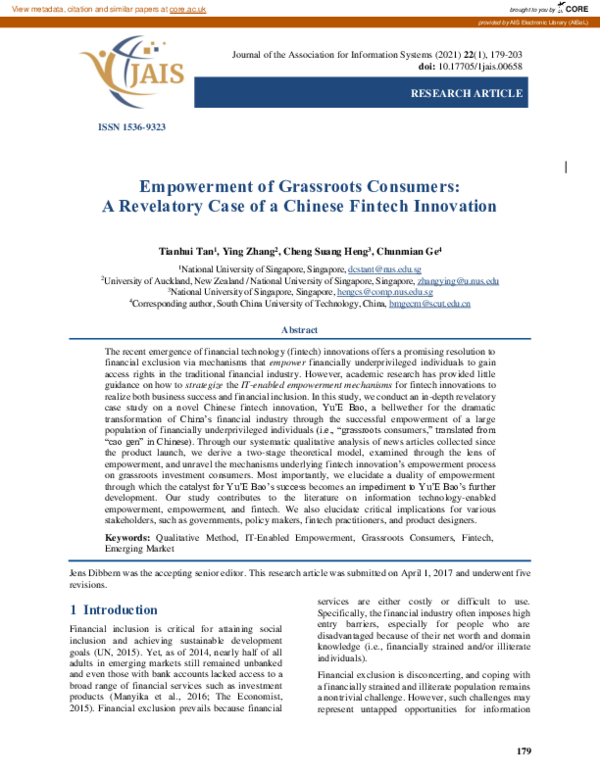 (PDF) Empowerment of Grassroots Consumers: A Revelatory Case of a ...