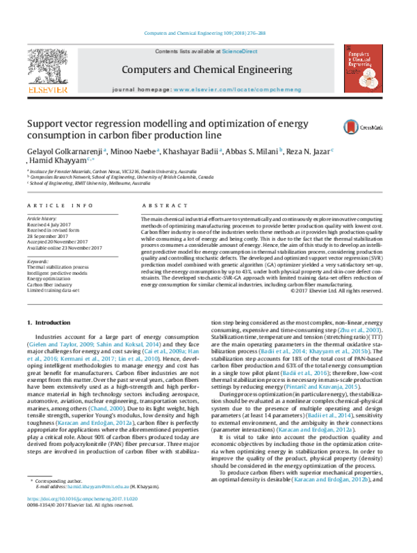 (PDF) Support vector regression modelling and optimization of energy consumption in carbon fiber ...
