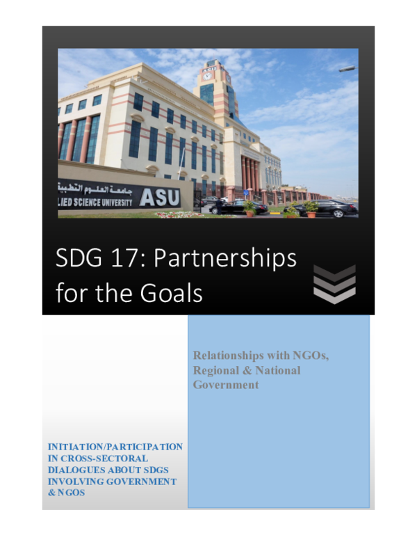 (PDF) SDG 17 Partnerships for the Goals
