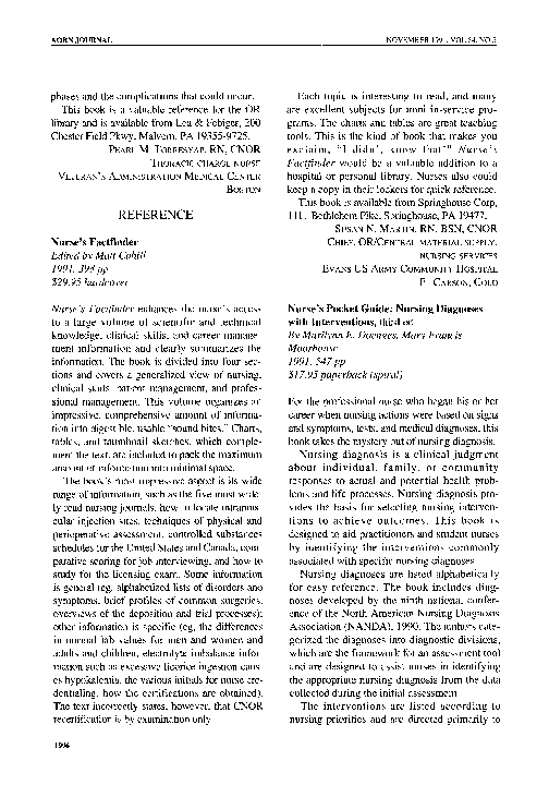 (PDF) Nurse's Pocket Guide: Nursing Diagnoses with Interventions