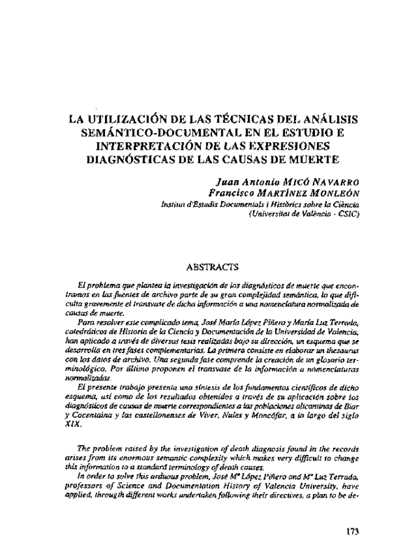(PDF) La utilización de las técnicas del análisis semántico-documental en el estudio e ...