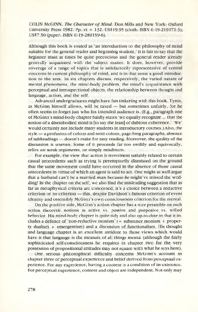 (PDF) Colin McGinn, The Character of Mind