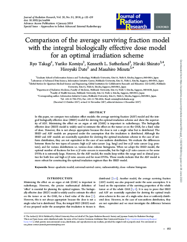(PDF) Comparison of the average surviving fraction model with the ...