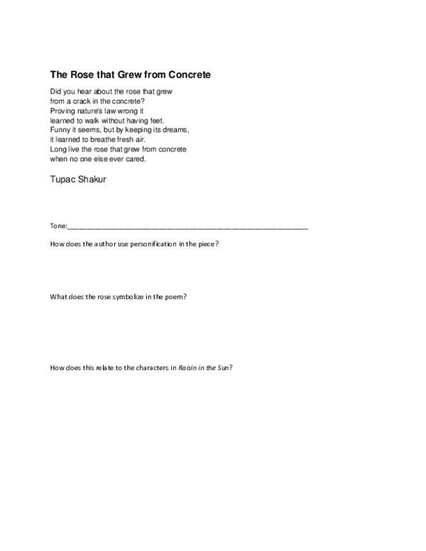 (PDF) The Rose That Grew from Concrete