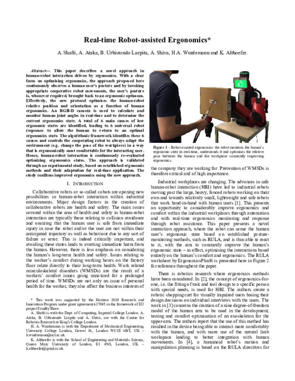 (PDF) Real-time Robot-assisted Ergonomics | Ali Shiva - Academia.edu