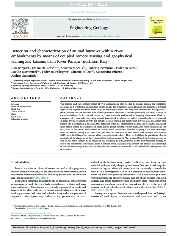 (PDF) Detection and characterization of animal burrows within river ...