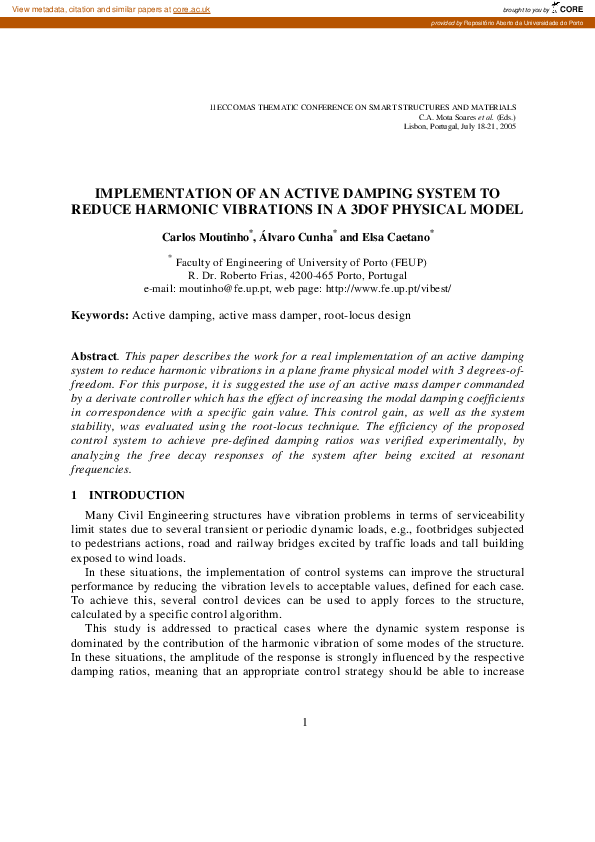 (PDF) Implementation of an Active Damping System to Reduce Harmonic ...