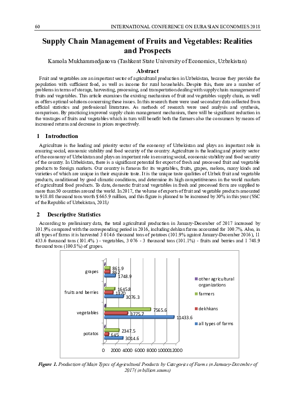 (PDF) Supply Chain Management of Fruits and Vegetables: Realities and ...