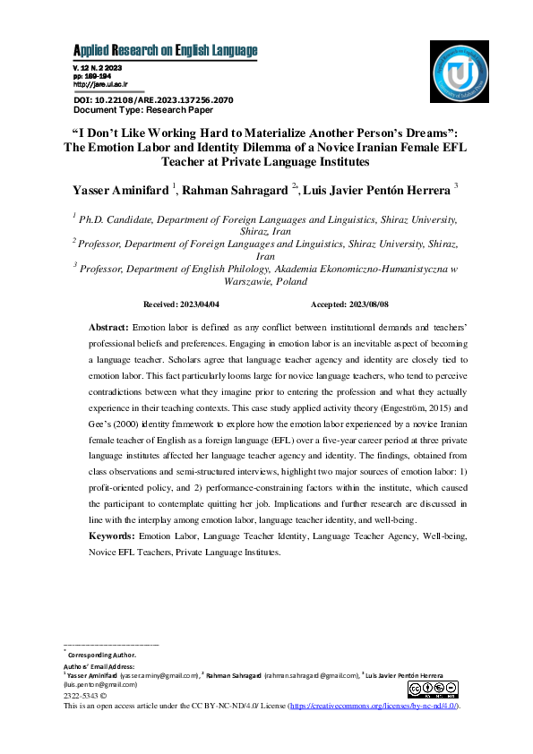(PDF) Applied Research on English Language