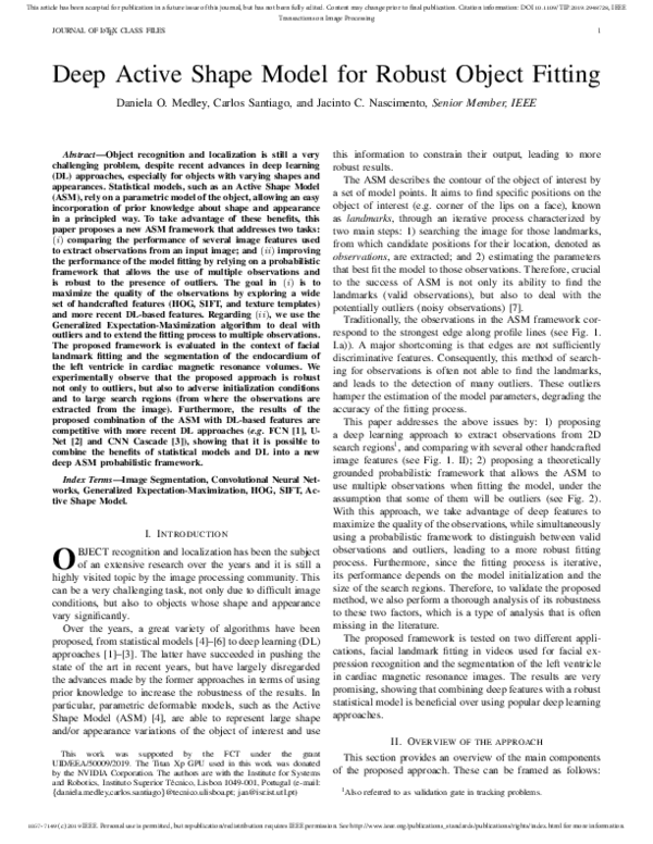 Pdf Deep Active Shape Model For Robust Object Fitting Jacinto Nascimento 3426