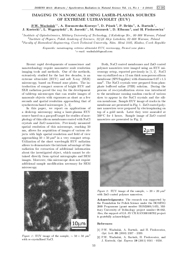 (PDF) Imaging in Nanoscale Using Laser-Plasma Sources of Extreme ...