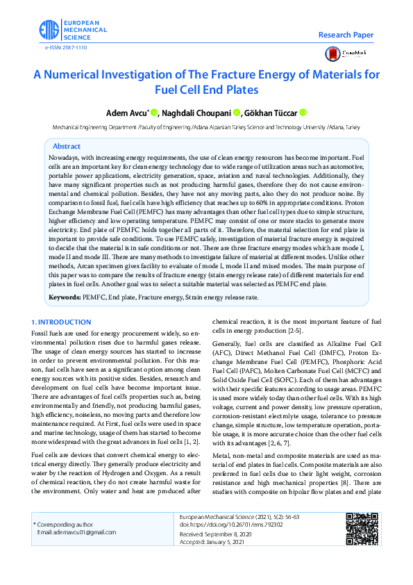 (PDF) A Numerical Investigation of The Fracture Energy of Materials for ...