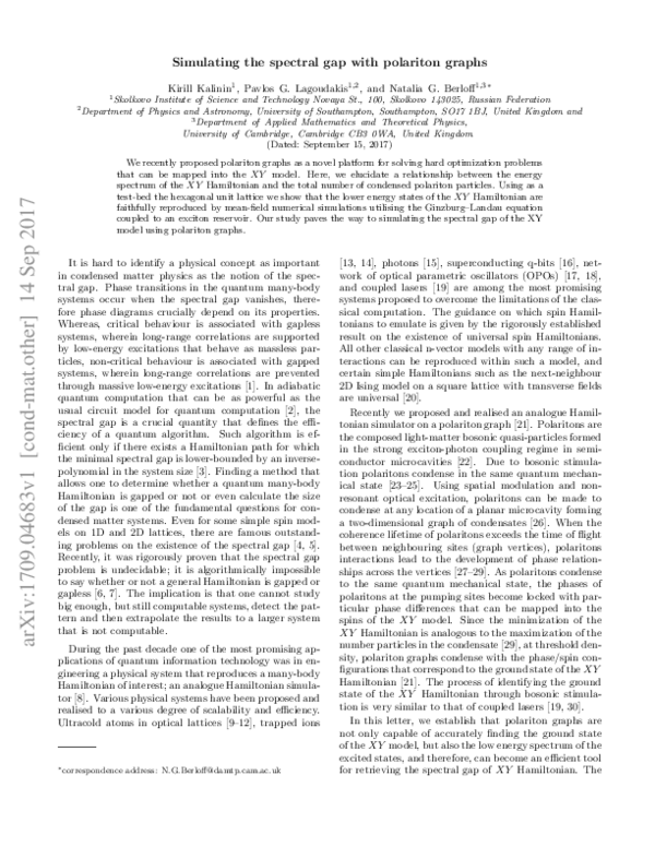(PDF) Simulating the spectral gap with polariton graphs | Natalia Berloff - Academia.edu