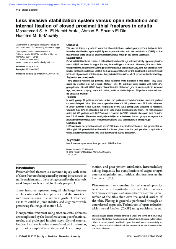 (PDF) Less invasive stabilization system versus open reduction and ...