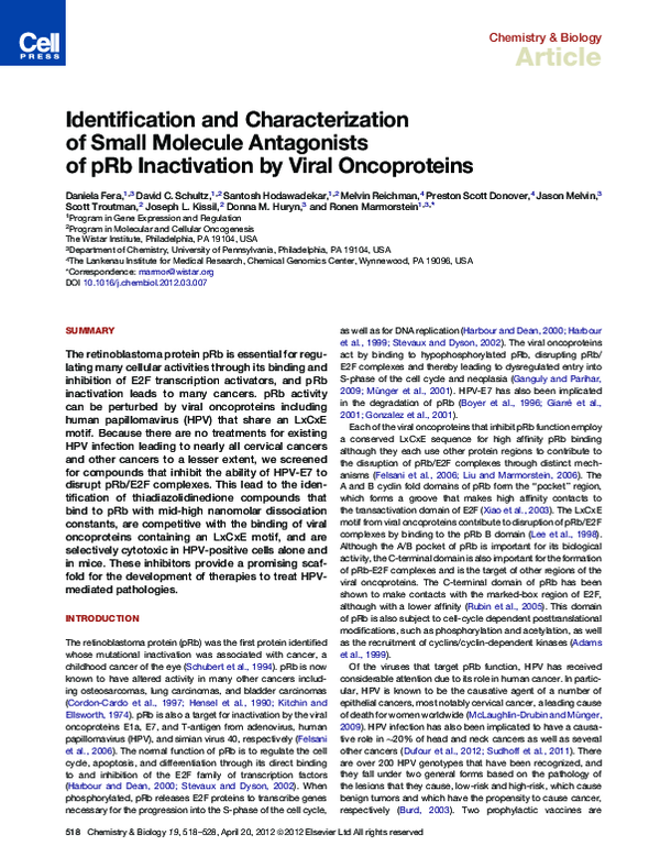(PDF) Identification and Characterization of Small Molecule Antagonists ...