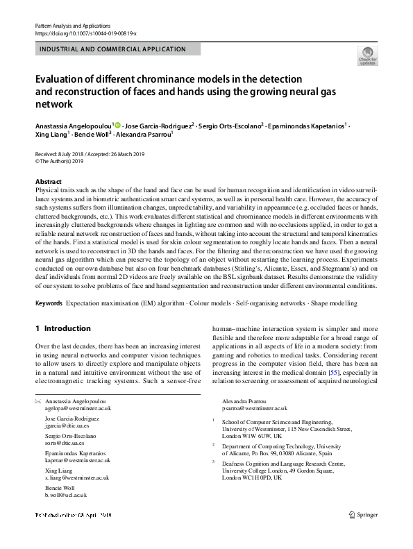 (PDF) Evaluation of different chrominance models in the detection and reconstruction of faces ...