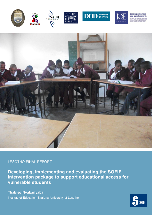 (PDF) Lesotho final report: Developing, implementing and evaluating the ...