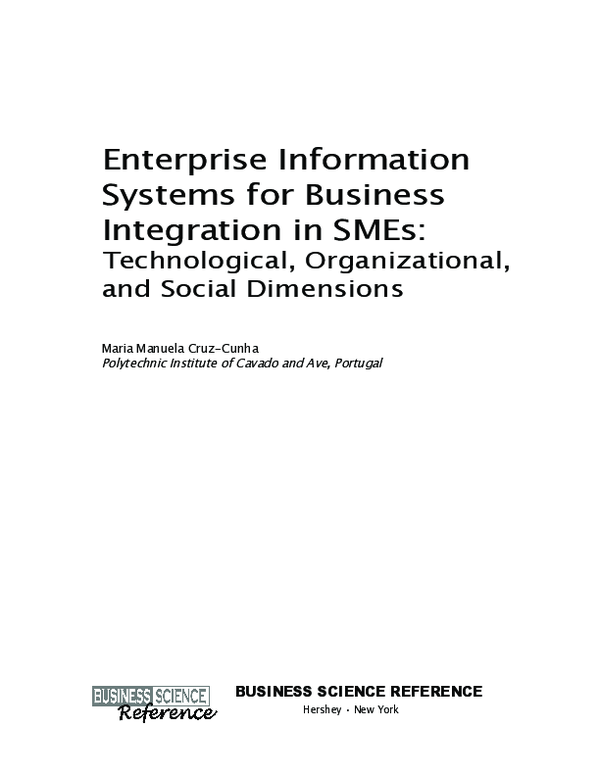 (PDF) Enterprise Information Systems for Business Integration in SMEs