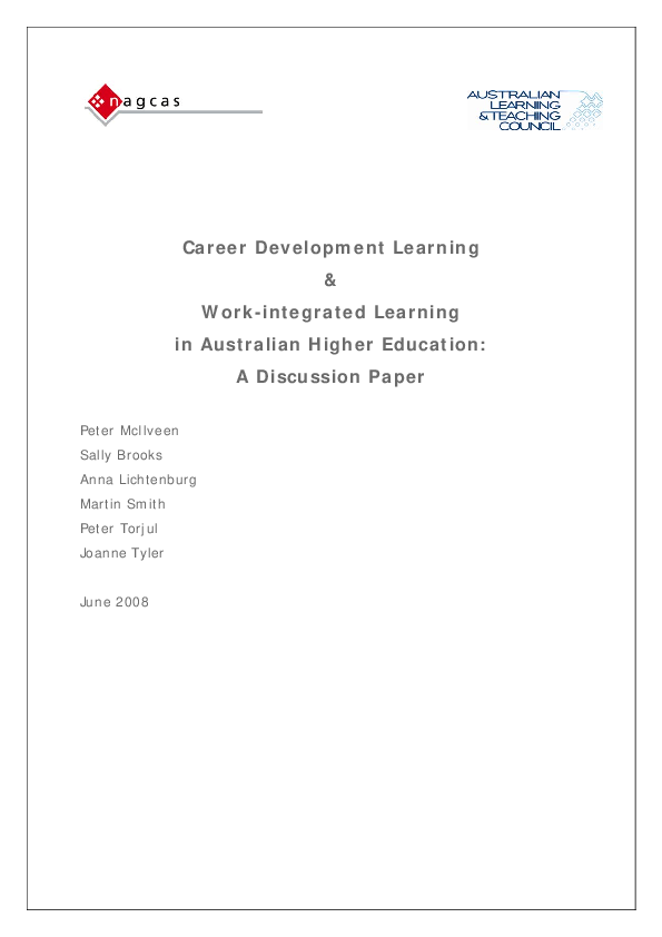 (PDF) Career Development Learning & Work-integrated Learning in ...