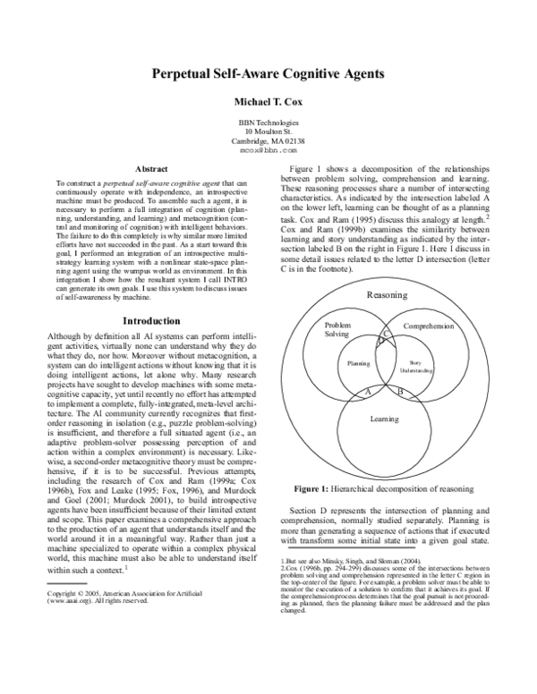 (PDF) Perpetual Self-Aware Cognitive Agents