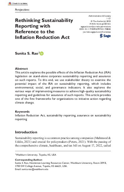 (PDF) Rethinking Sustainability Reporting with Reference to the ...