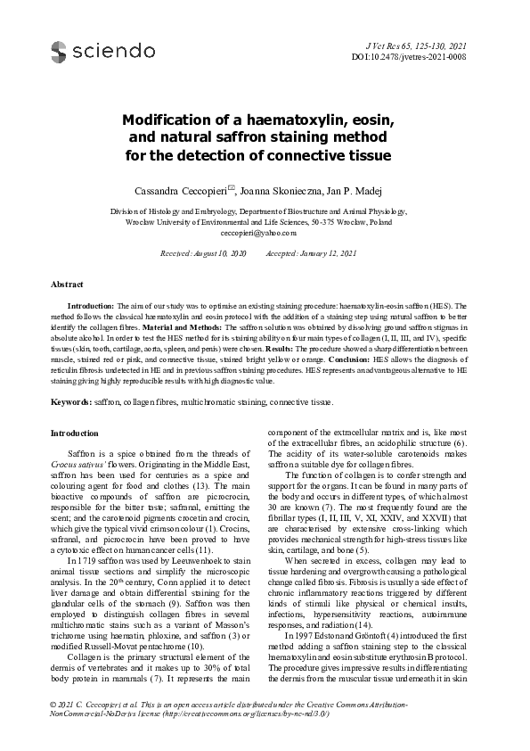 (PDF) Modification of a haematoxylin, eosin, and natural saffron ...