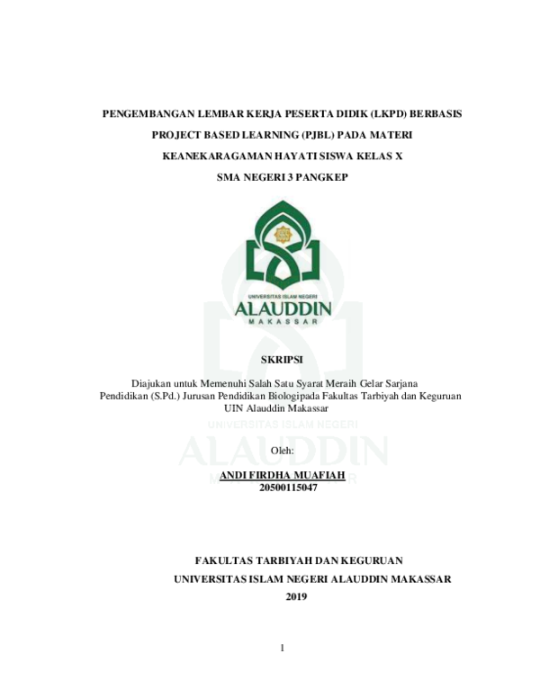(PDF) Pengembangan Lembar Kerja Peserta Didik (LKPD) Berbasis Project ...