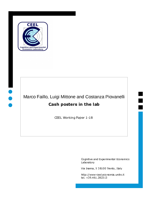 (PDF) Cash posters in the lab