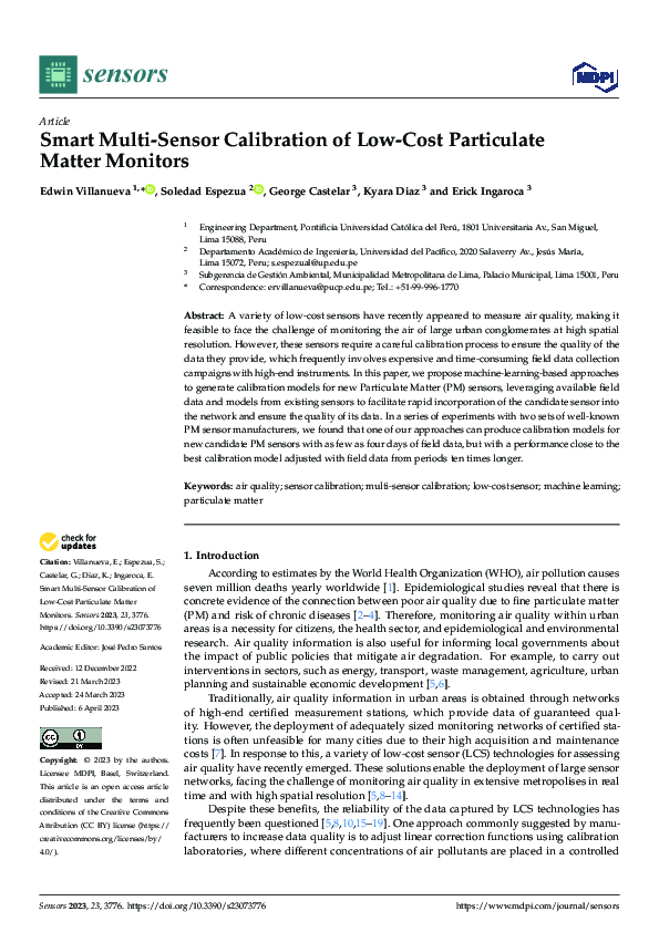 (PDF) Smart Multi-Sensor Calibration of Low-Cost Particulate Matter Monitors