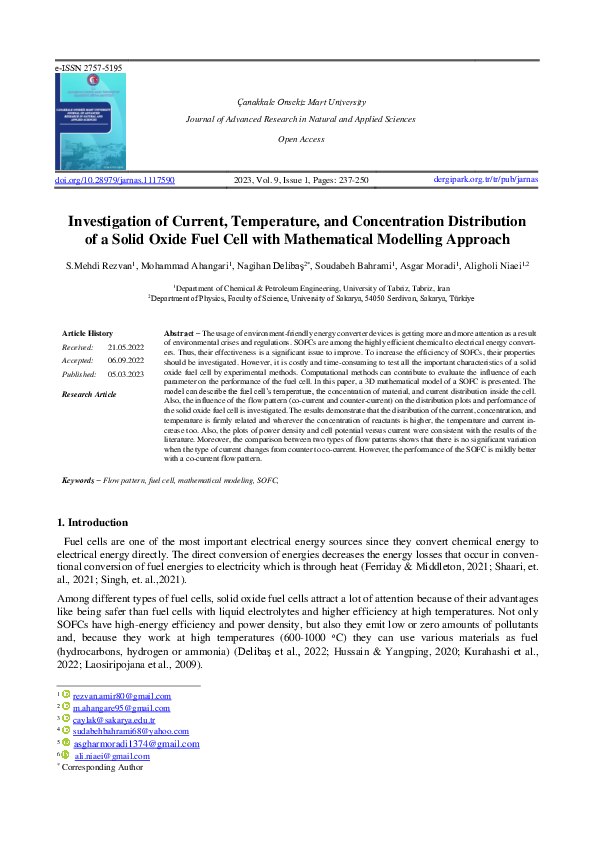 (PDF) Numerical and Experimental Analysis of a Solid Oxide Fuel Cell Stack | Anh Lê - Academia.edu
