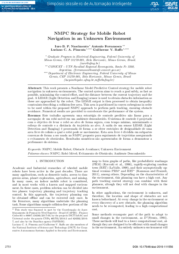 (PDF) NMPC Strategy for a Quadrotor UAV in a 3D Unknown Environment