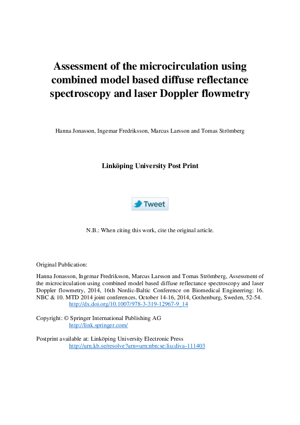 (PDF) Assessment of microcirculation of the skin using Tissue Viability ...