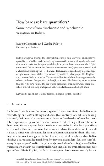 (PDF) How bare are bare quantifiers?