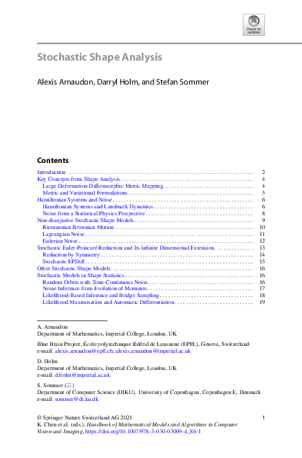 (PDF) Stochastic Shape Analysis
