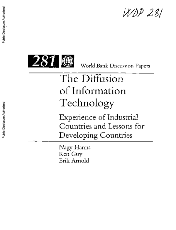(PDF) The diffusion of information technology