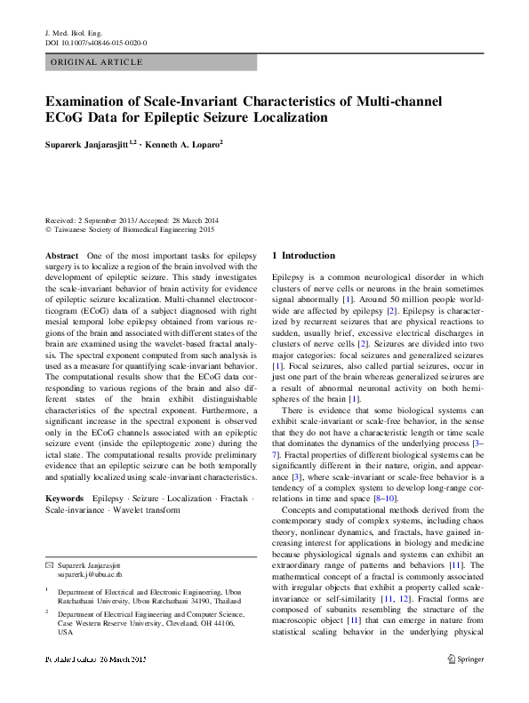 (PDF) Examination of Scale-Invariant Characteristics of Multi-channel ...
