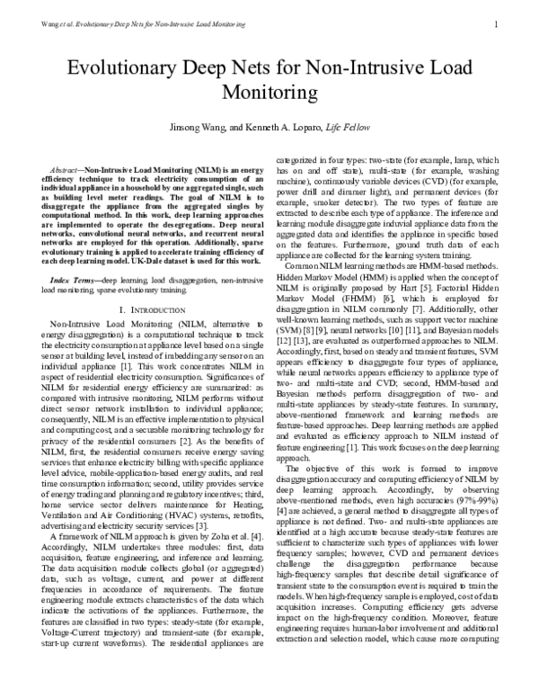 (PDF) Evolutionary Deep Nets for Non-Intrusive Load Monitoring | Kenneth Loparo - Academia.edu