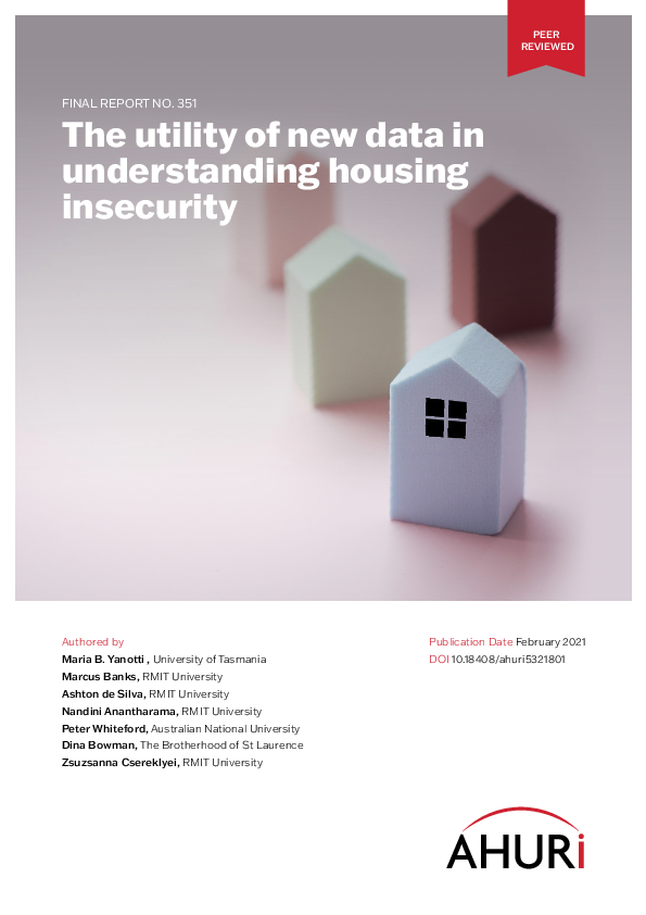 (PDF) The utility of new data in understanding housing insecurity