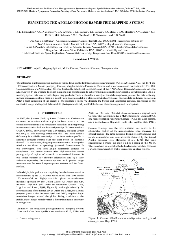 (PDF) Revisiting the Apollo Photogrammetric Mapping System