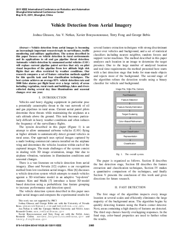 Pdf Vehicle Detection From Aerial Imagery