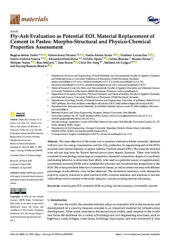 (PDF) Fly-Ash Evaluation as Potential EOL Material Replacement of ...
