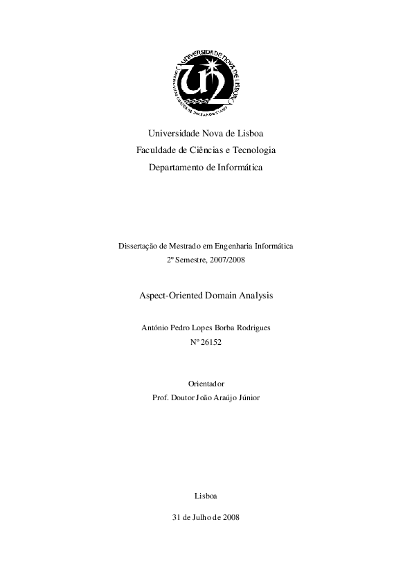 Pdf Aspect Oriented Domain Analysis