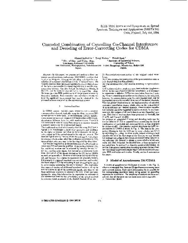 (PDF) Cascaded combination of cancelling co-channel interference and decoding of error ...