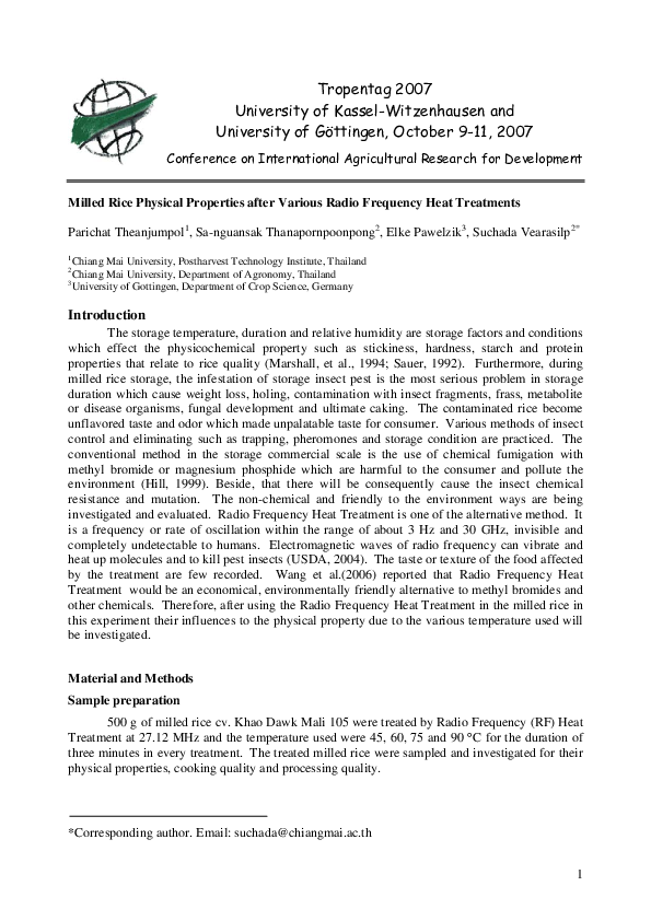 (PDF) Milled Rice Physical Properties after Various Radio Frequency ...
