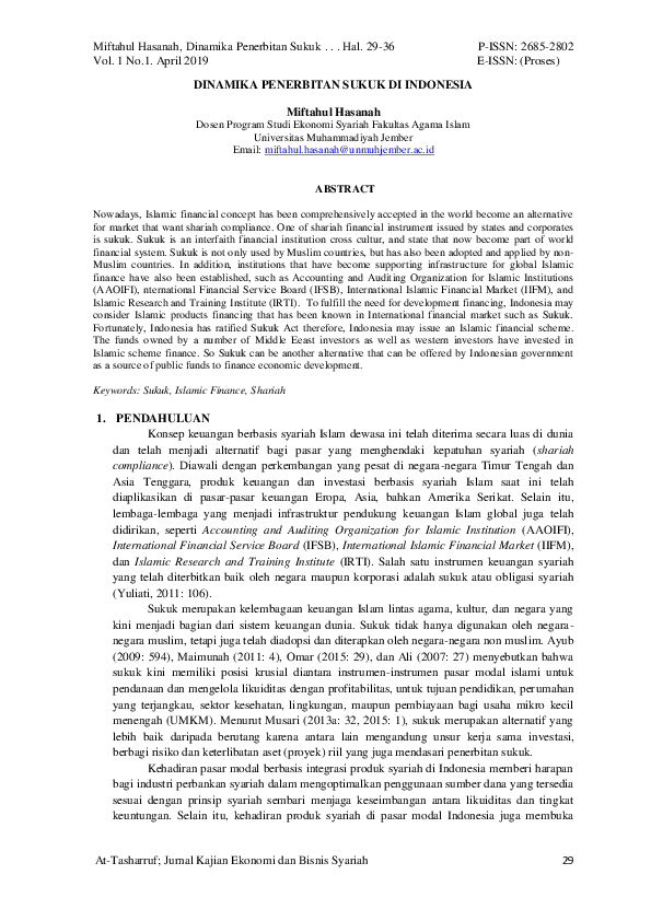 (PDF) Dinamika Penerbitan Sukuk DI Indonesia